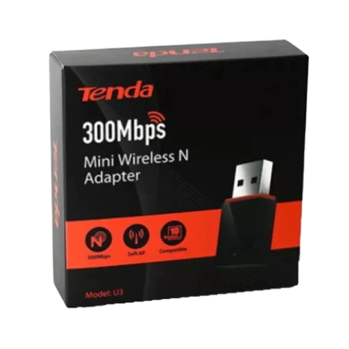 Tenda U3 300Mbps Mini Wireless 11N USB WIFI Adapter, Wifi Receiver ...