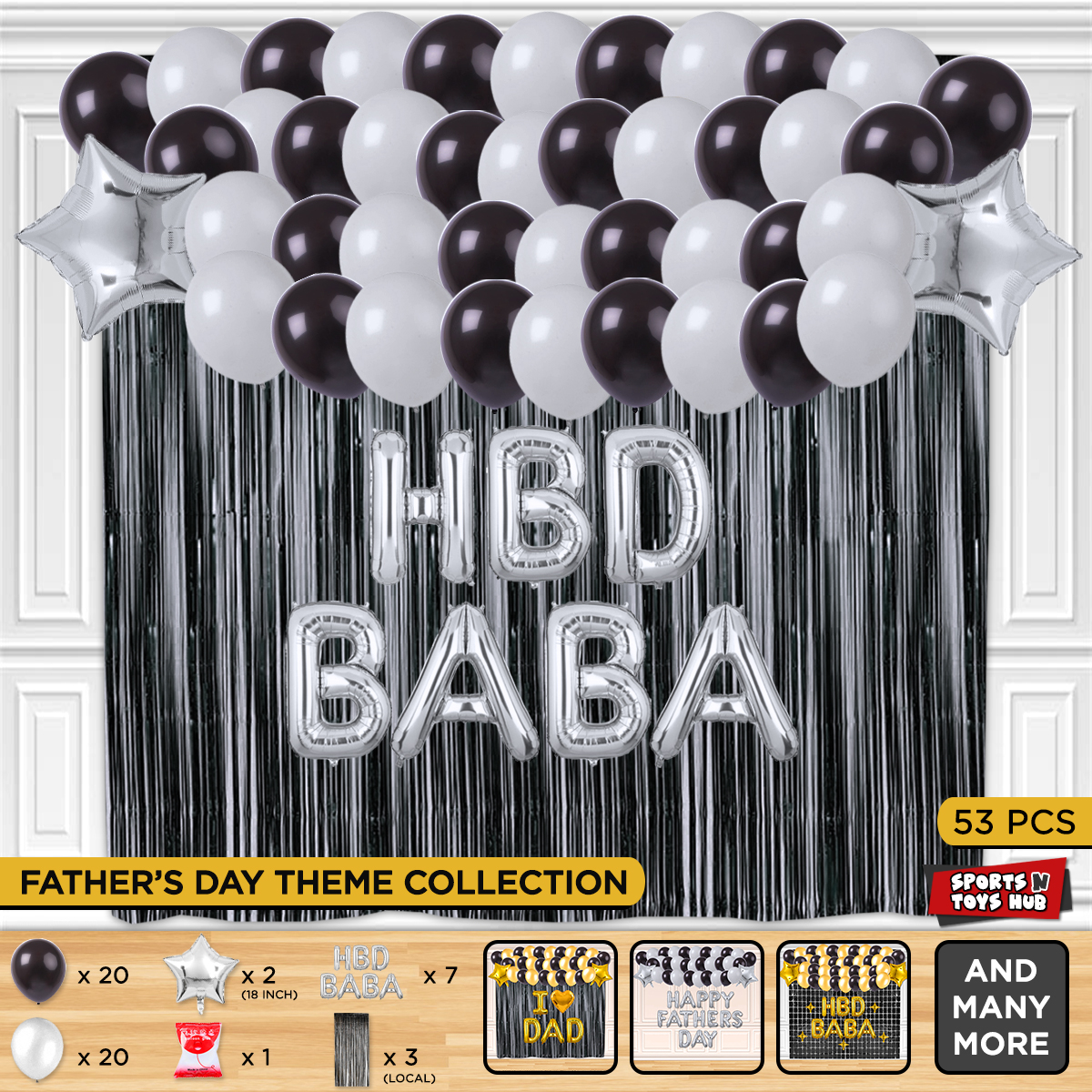 Happy Father's Day Theme Collection, Father's Day Foil Balloons For ...