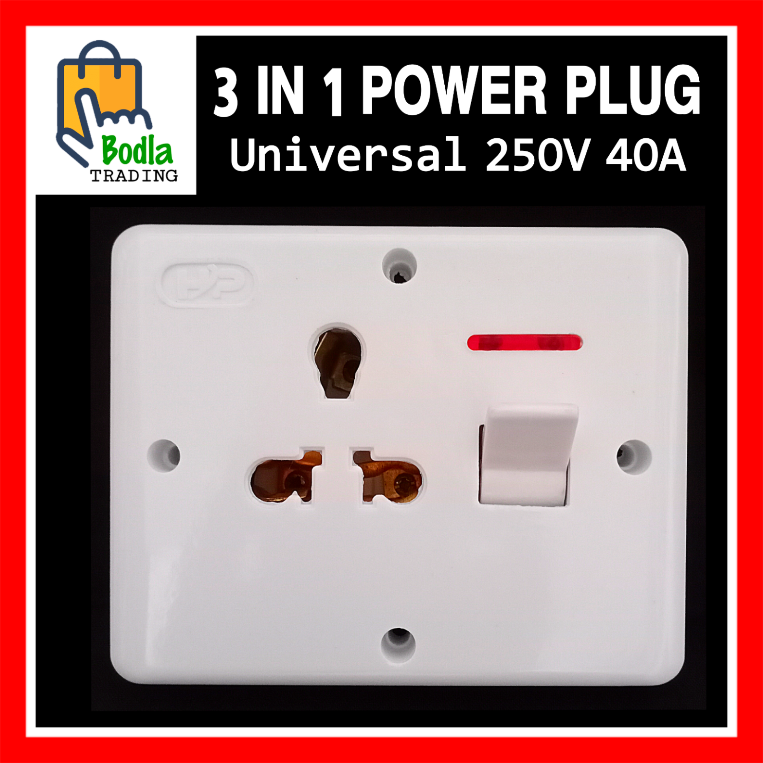 3 in1 Universal 3 Pin Power Plug Socket Multi Plug Socket Wall Socket ...