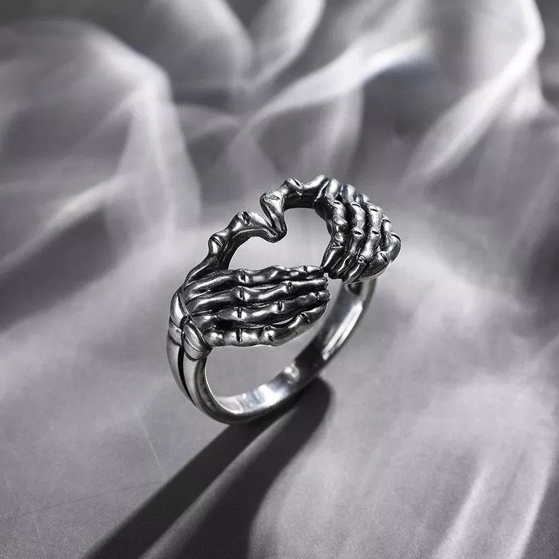 Skull Zombie Hand Heart Ring For Couple | Daraz.pk
