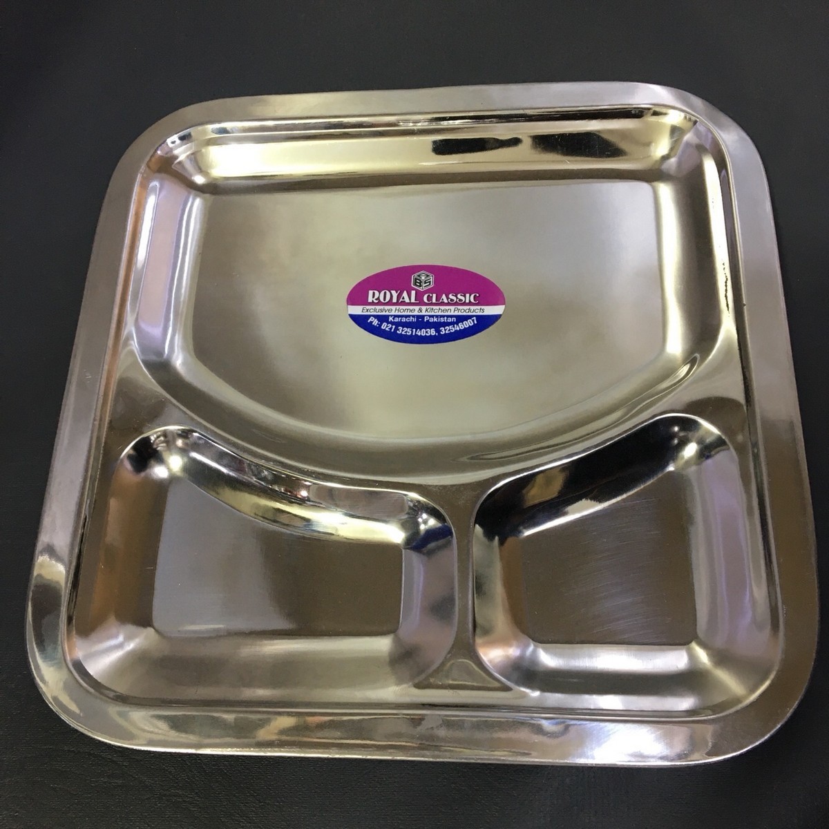 4 Compartments Stainless Steel Plate with Lid, Stainless Steel ...