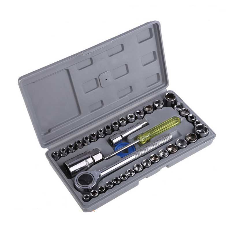 Wrench Tool Kit & Screwdriver 40 Pcs Combination Socket Set Small ...