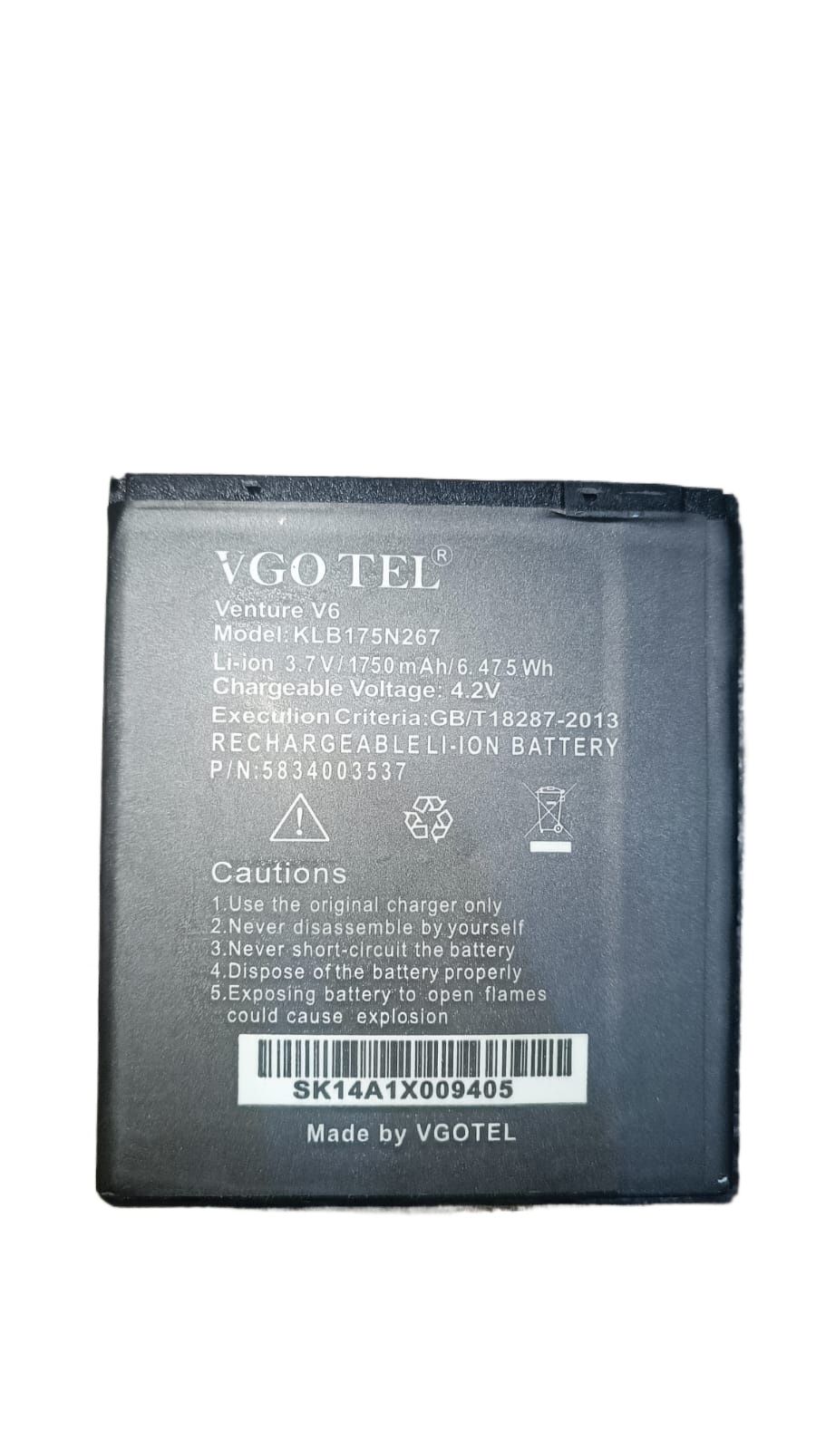 VGO TEL MODEL VENTURE V SERIES MOBILE BATTERY 1750MAH | Daraz.pk