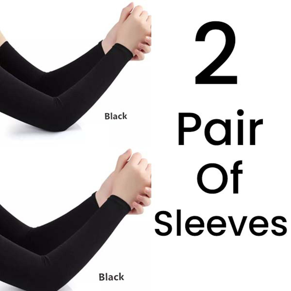 1 Pair of Arm Sleeves for Skin / White / Black Sleeves for Arm Cover ...