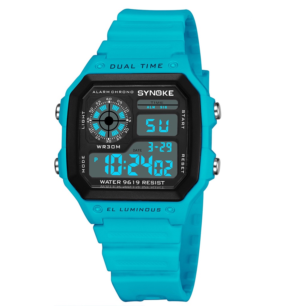 SYNOKE Men Watch Digital Wristwatches Square LED Sports Watch Male ...