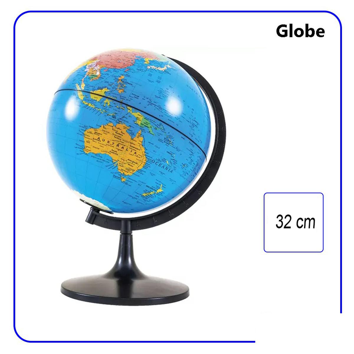 World Globe Earth Teaching Geography Map Home Office School Table Map ...