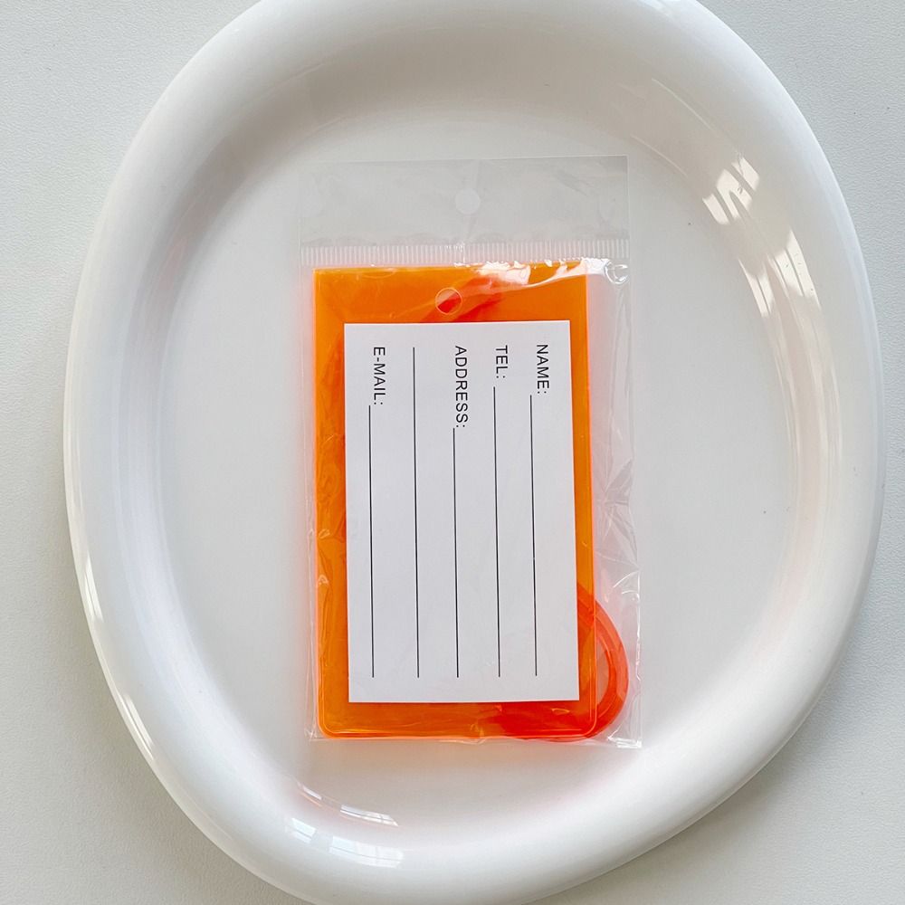Soft Fluorescent Luggage Tag PVC Boarding Pass Information Card ...