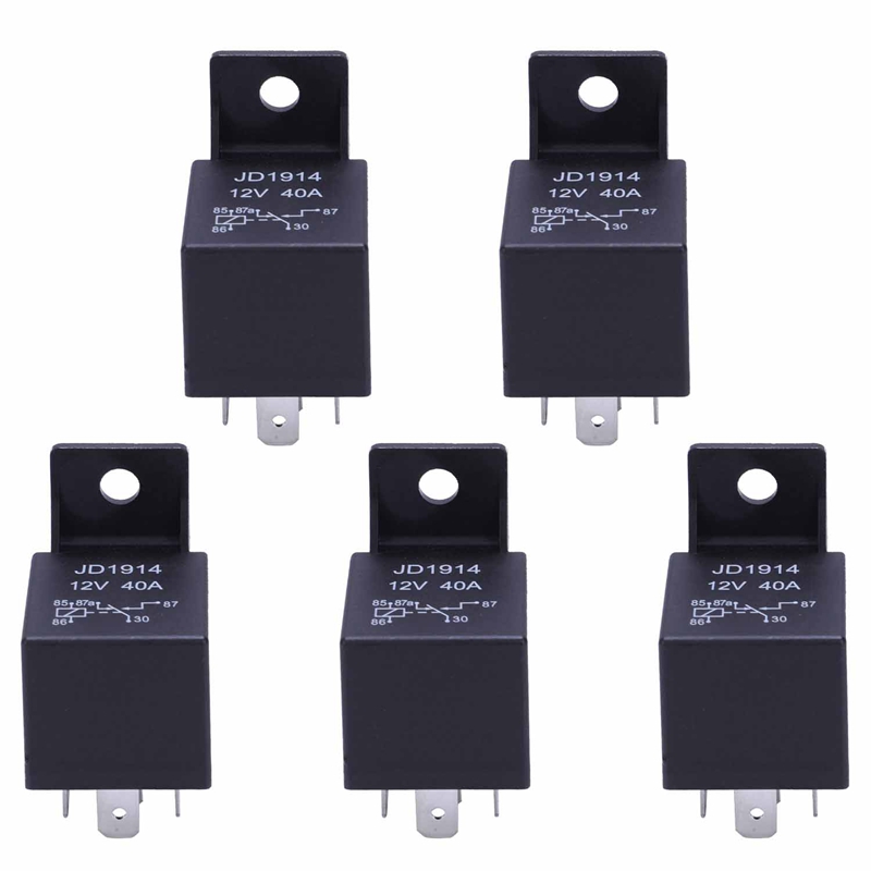 12V 40A Automotive Relay 5-Pack 12V 40A SPDT Automotive Changeover ...