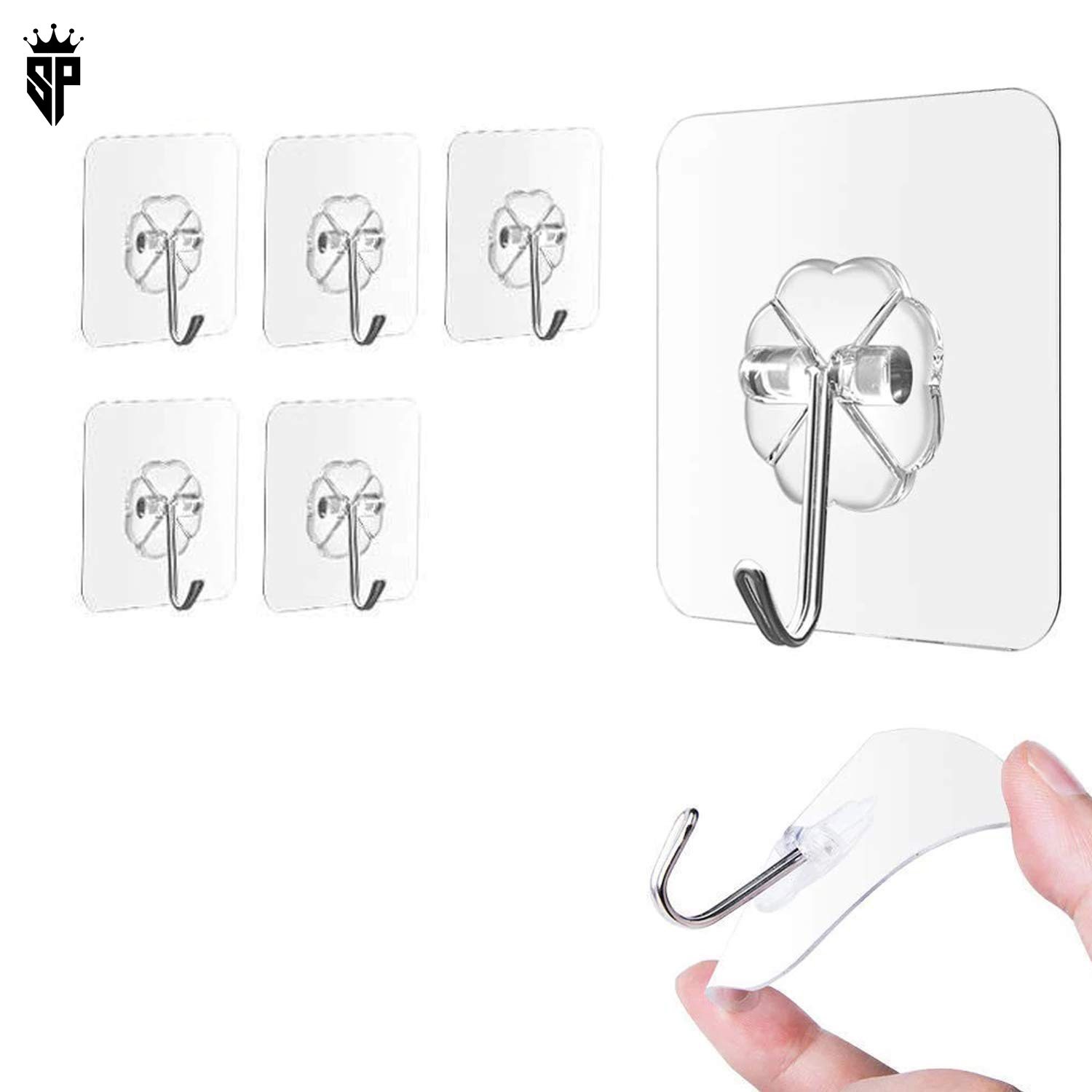 SP Dealz Hook Set of 5,10,15 for Hanging Strong, Hooks for Wall Without ...