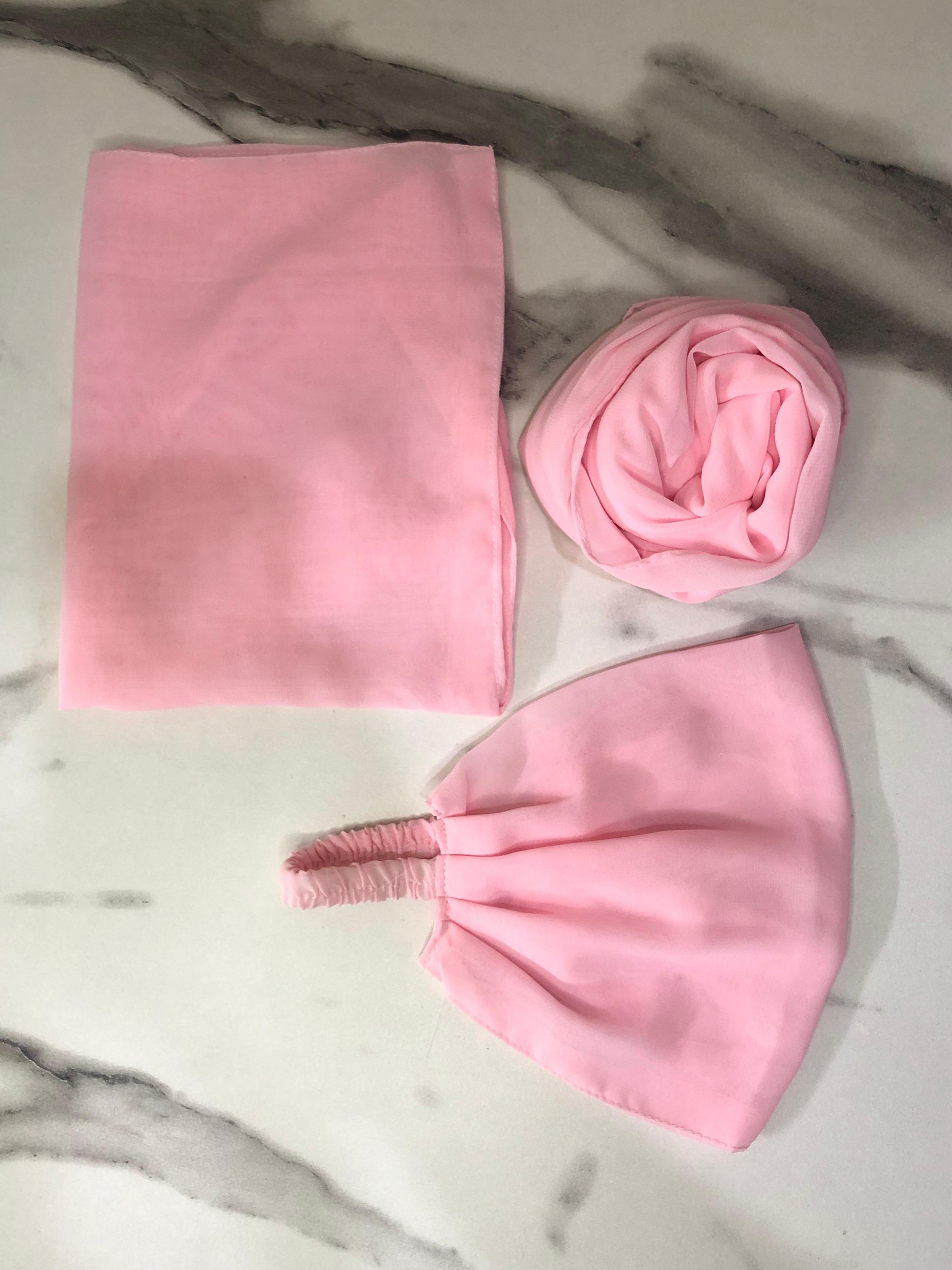 Chiffon Georgette Hijab Scarf Plus Niqab Patii Plus Cap stoller for ...