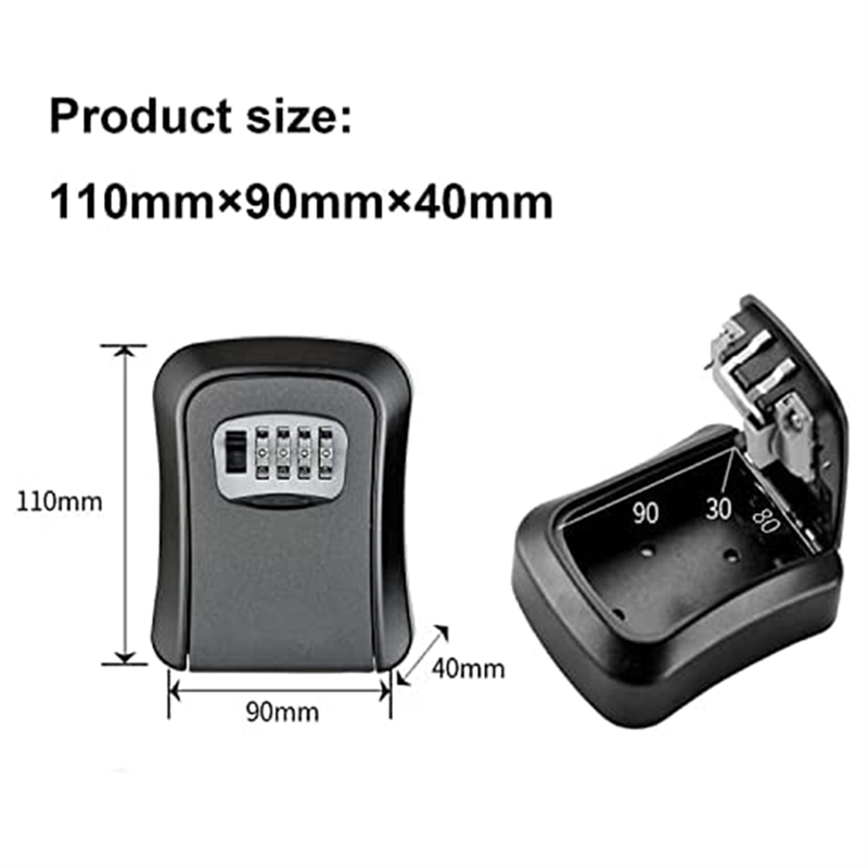 Key Cabinet Organizer Metal Key Lock Box Wall Mounted Waterproof Key ...