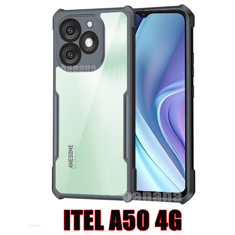 Shock Proof Case for Itel A50 4G Ceramic Tempered Glass Film 3 in 1 ...