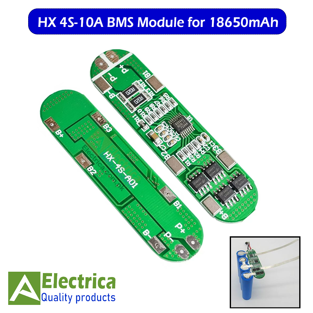 4S 10A BMS Li-ion 18650 14.8V Battery Protection P C B 4s 18650 Polymer ...