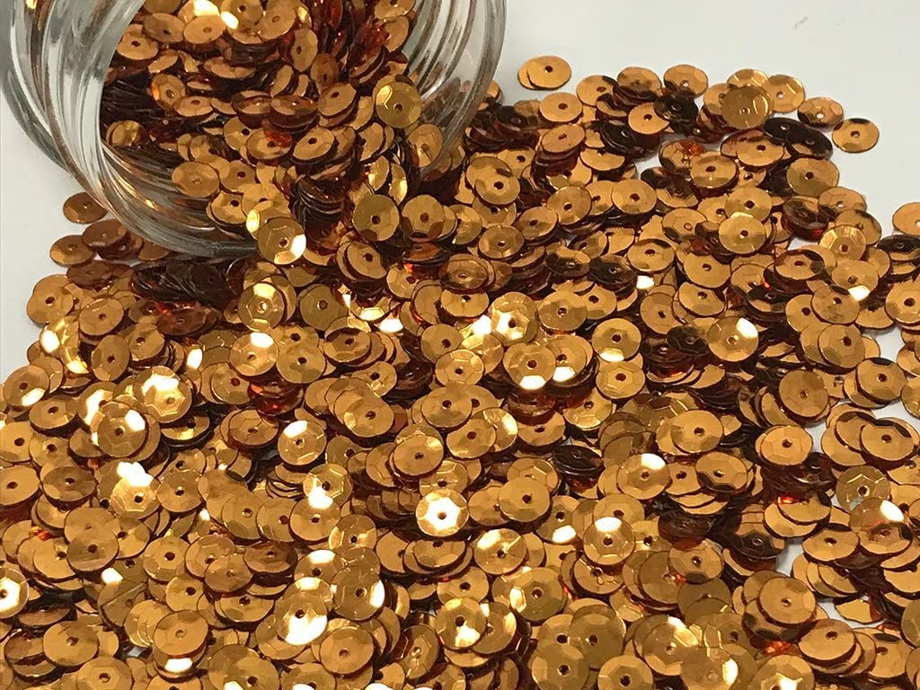 Golden Round Circular Sequins Sitara for Embroidery, Embellishing ...