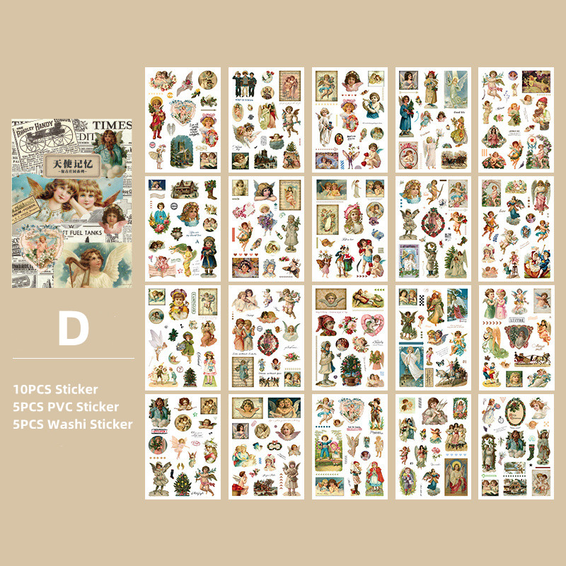 Panda Online 20 Sheets Vintage Estate Series Magazine Sticker Book ...