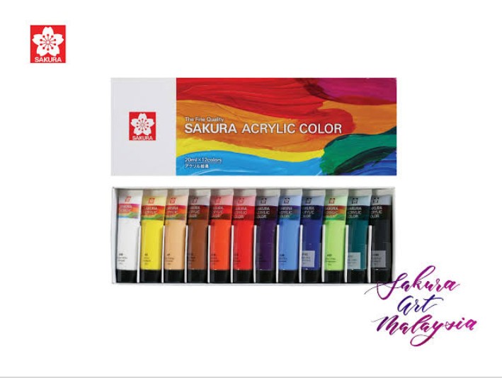 Sakura Acrylic Paints 20 ml - 12 Pcs... | Daraz.pk