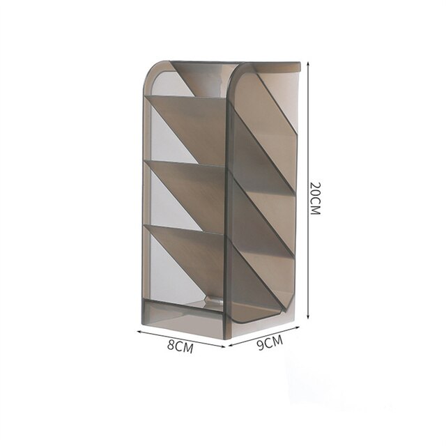 Transparent Pen Holder Desktop Pencil Bucket Makeup Organizer For ...