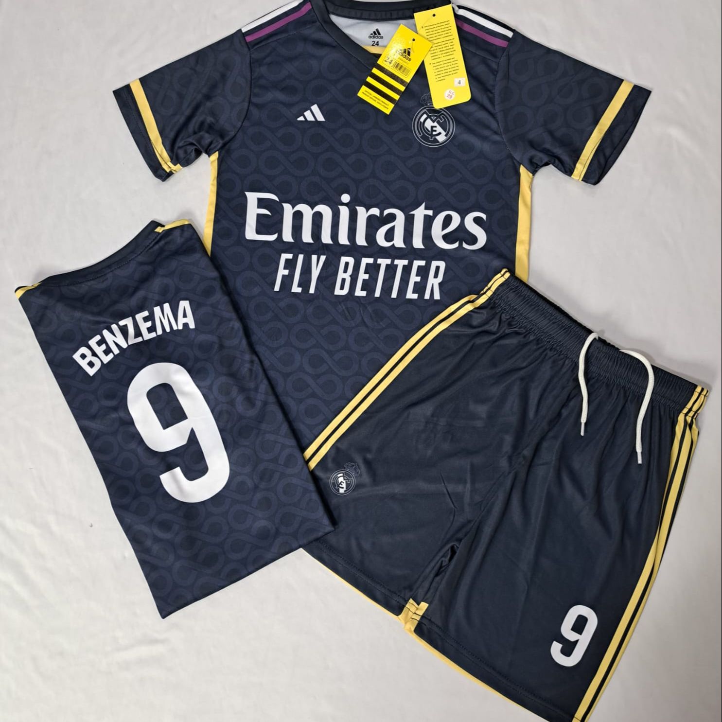 Benzema Real Madrid Away Football Kids kit 2023 | Daraz.pk