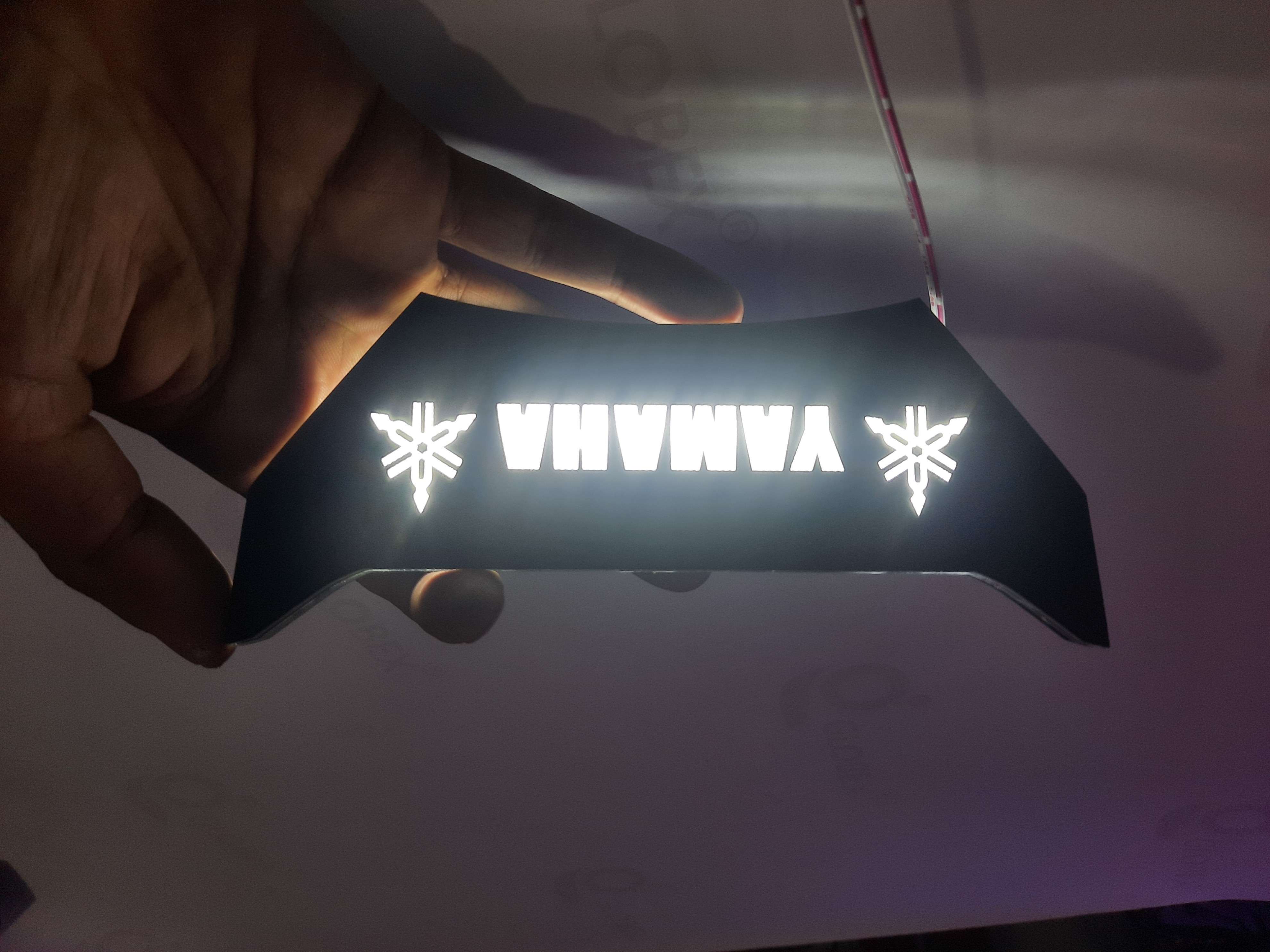 Yamaha Monogram LED White 3D Slim Design For All Ybr Yamaha Models For ...