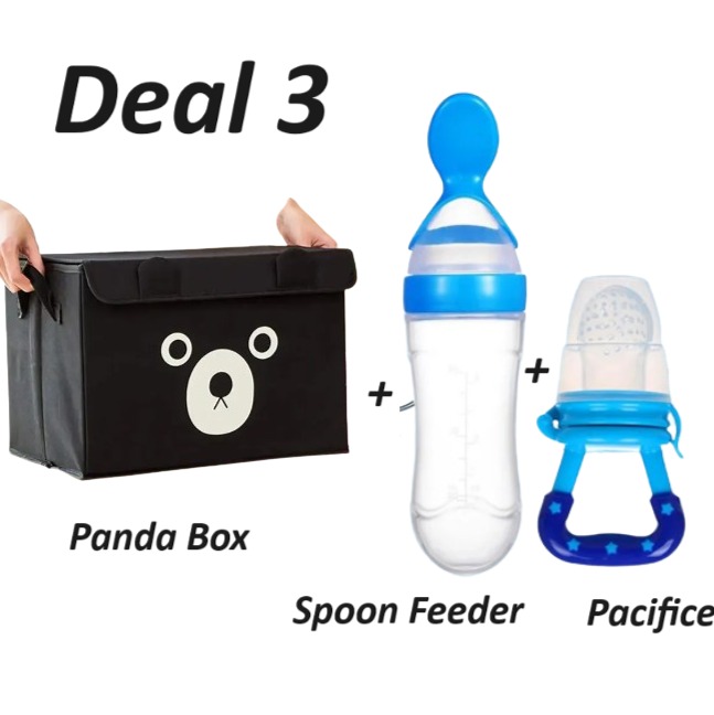 Pack of 3 | Baby Silicone Squeeze Spoon Feeder , Fruit Pacifier With ...