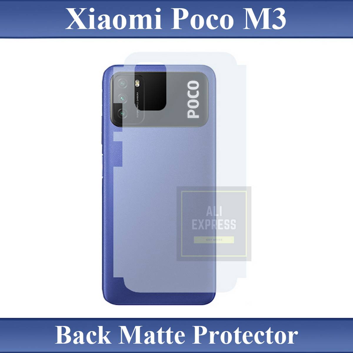 Xiaomi Poco M3 Back Matte Protector Soft Skin Sheet Soft Film Protector ...