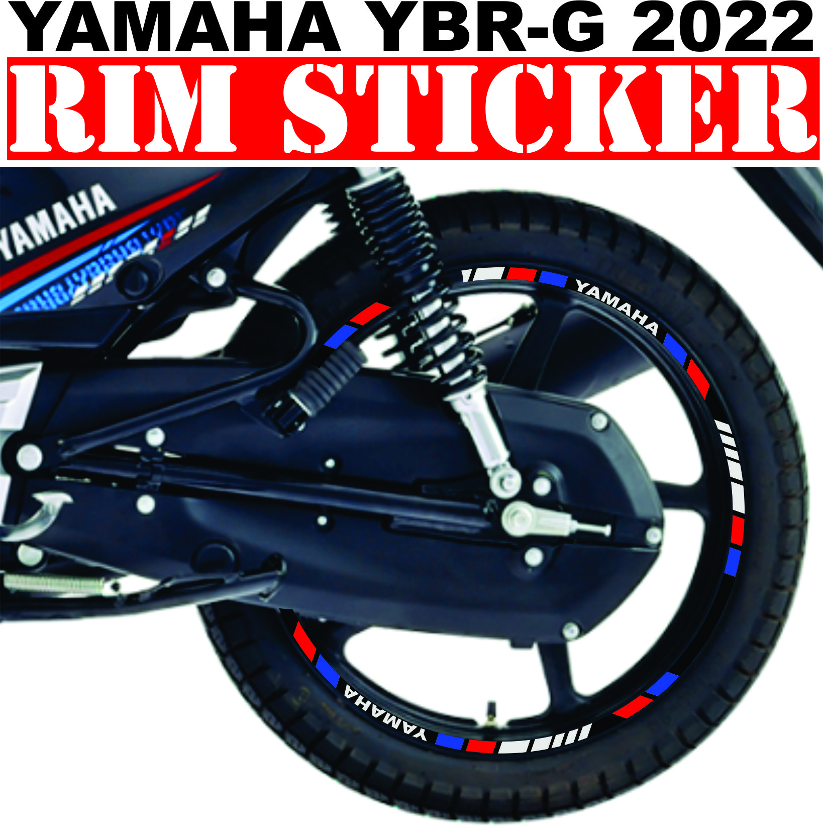 RIM STICKER YBR-G BLACK 2022 | Daraz.pk