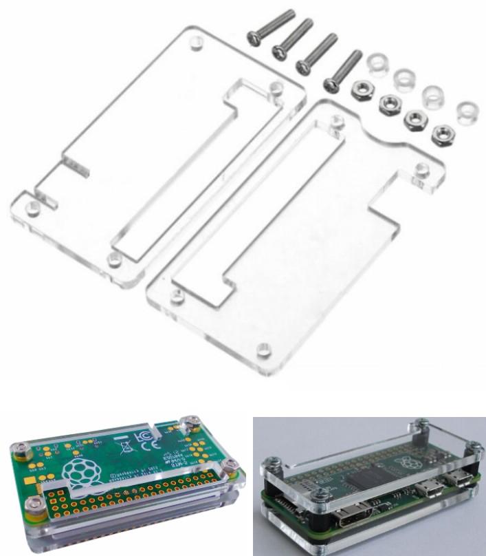 Raspberry Pi Zero Acrylic Clear Case Acrylic Enclosure Box for RPI Zero ...