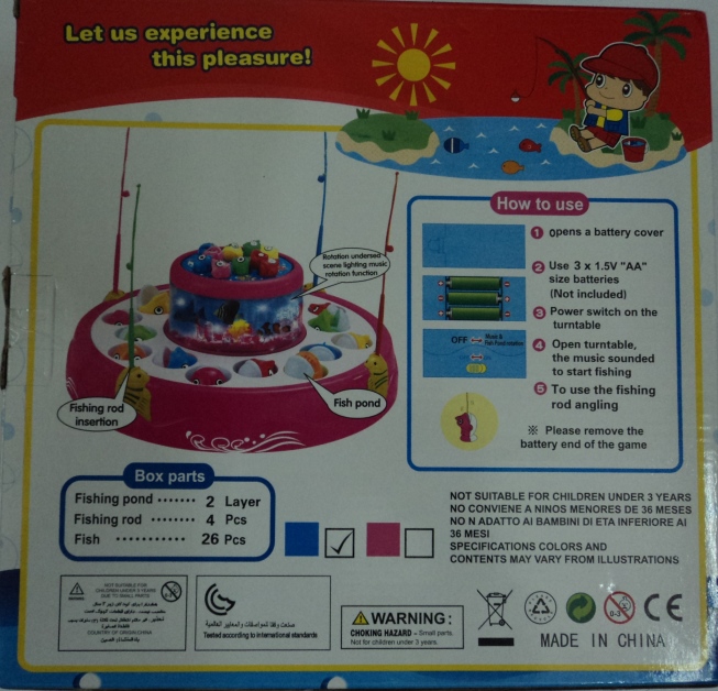 Kids Favorite Toy Fishing Game- GOGO Fishing with 26 fish and 2 Level ...