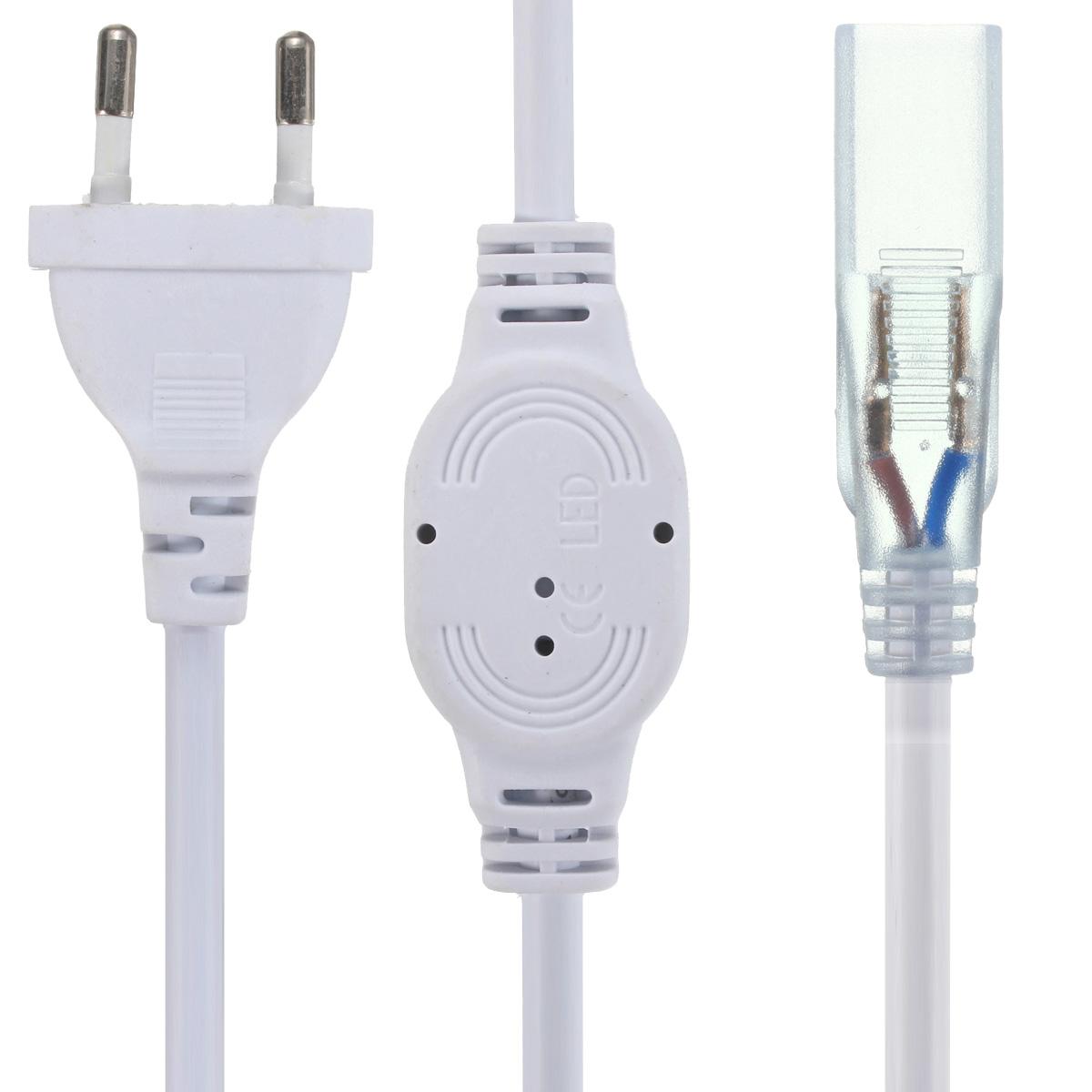 (FREE Adapter) 2 Pin 30cm 220V EU/US Plug Socket Connector for 5050 SMD ...