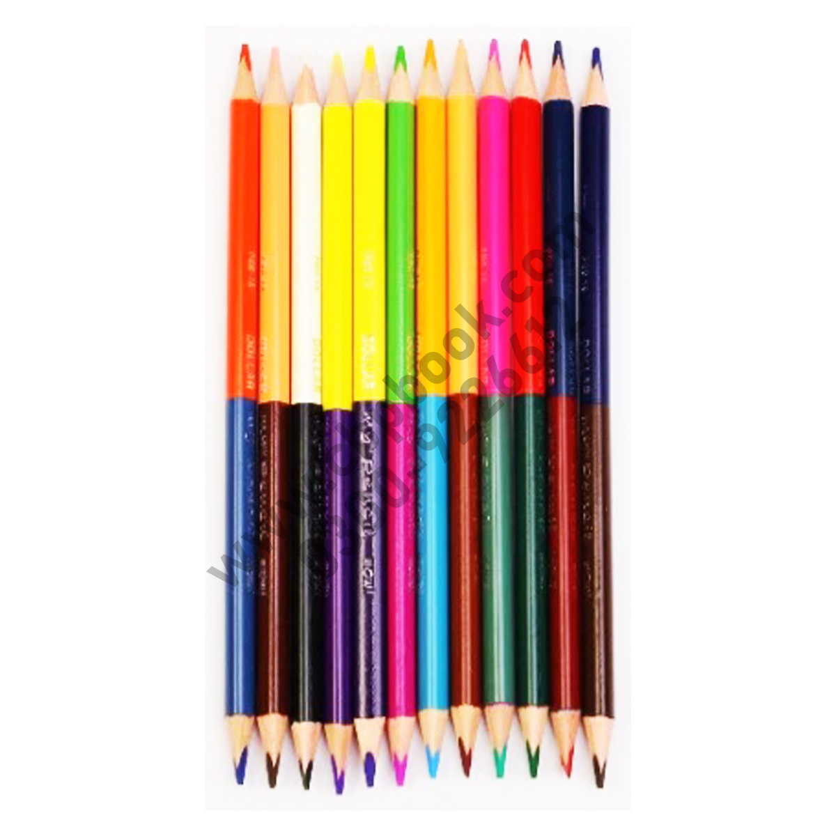 DOLLAR MY COLOR PENCIL WOW DUAL SIDE COLORS 12 PENCILS 24 COLORS | Daraz.pk