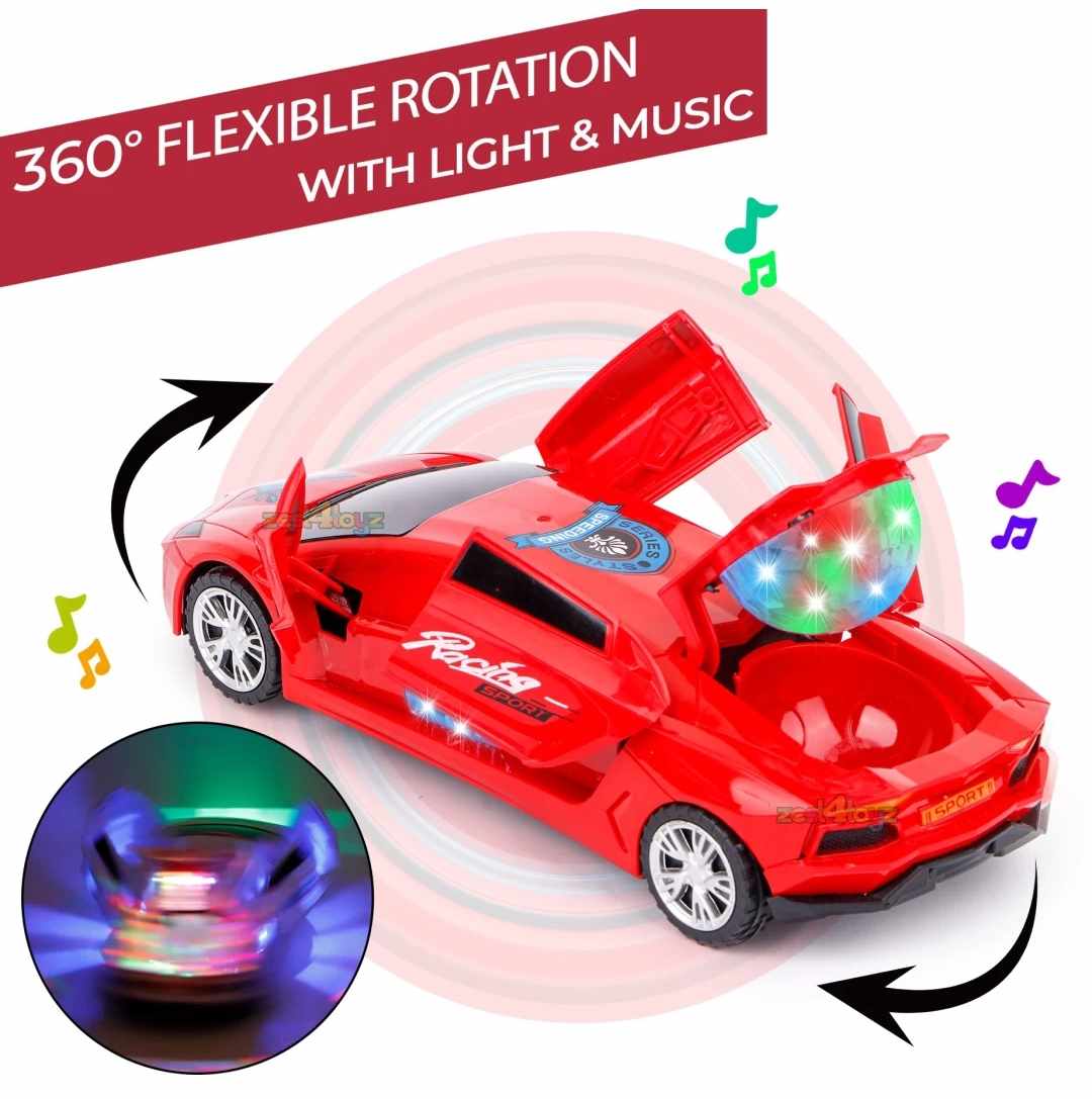 Super Lamborghini Car Toy with 3D Flashing Lights, Music & 360 Degree Rotation | Daraz.pk