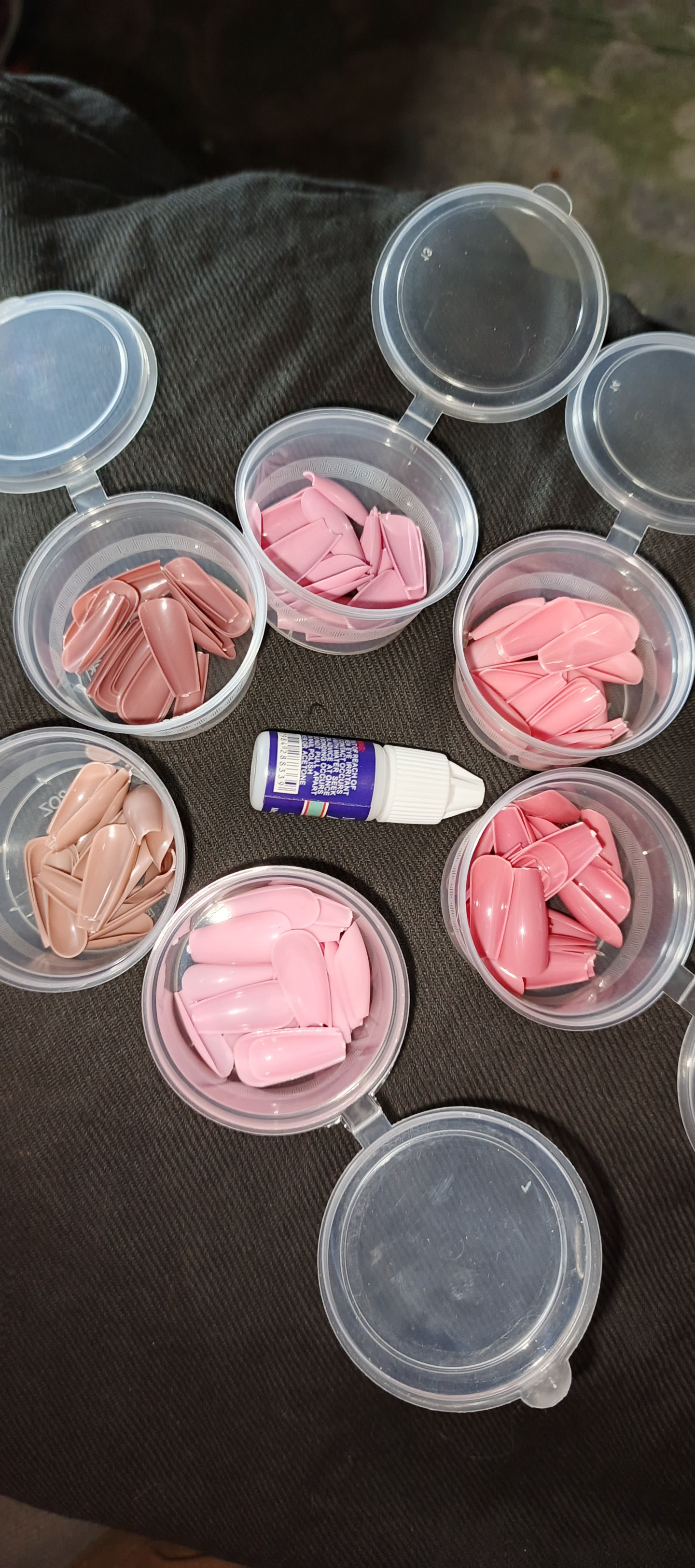 576Pc Artificial Nails Pack Of Nails With Glue American Nail Capsule ...