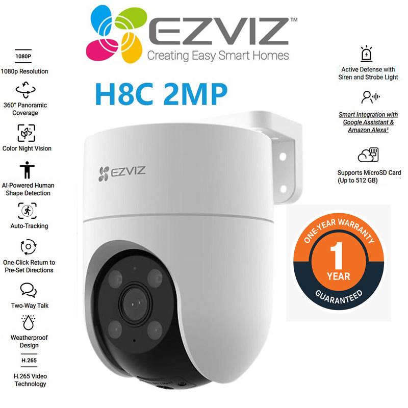 Ezviz H8c 2MP 1080P Outdoor Home Wi-Fi Camera-AI Powered Person ...