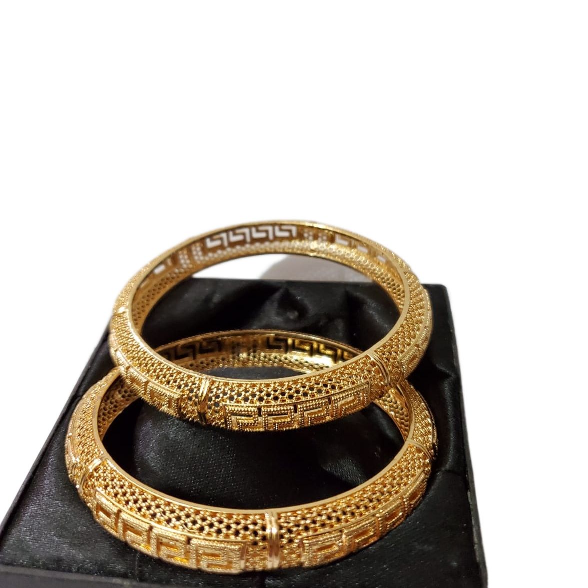 Gold Plated Bangles for girls Versace Style. | Daraz.pk