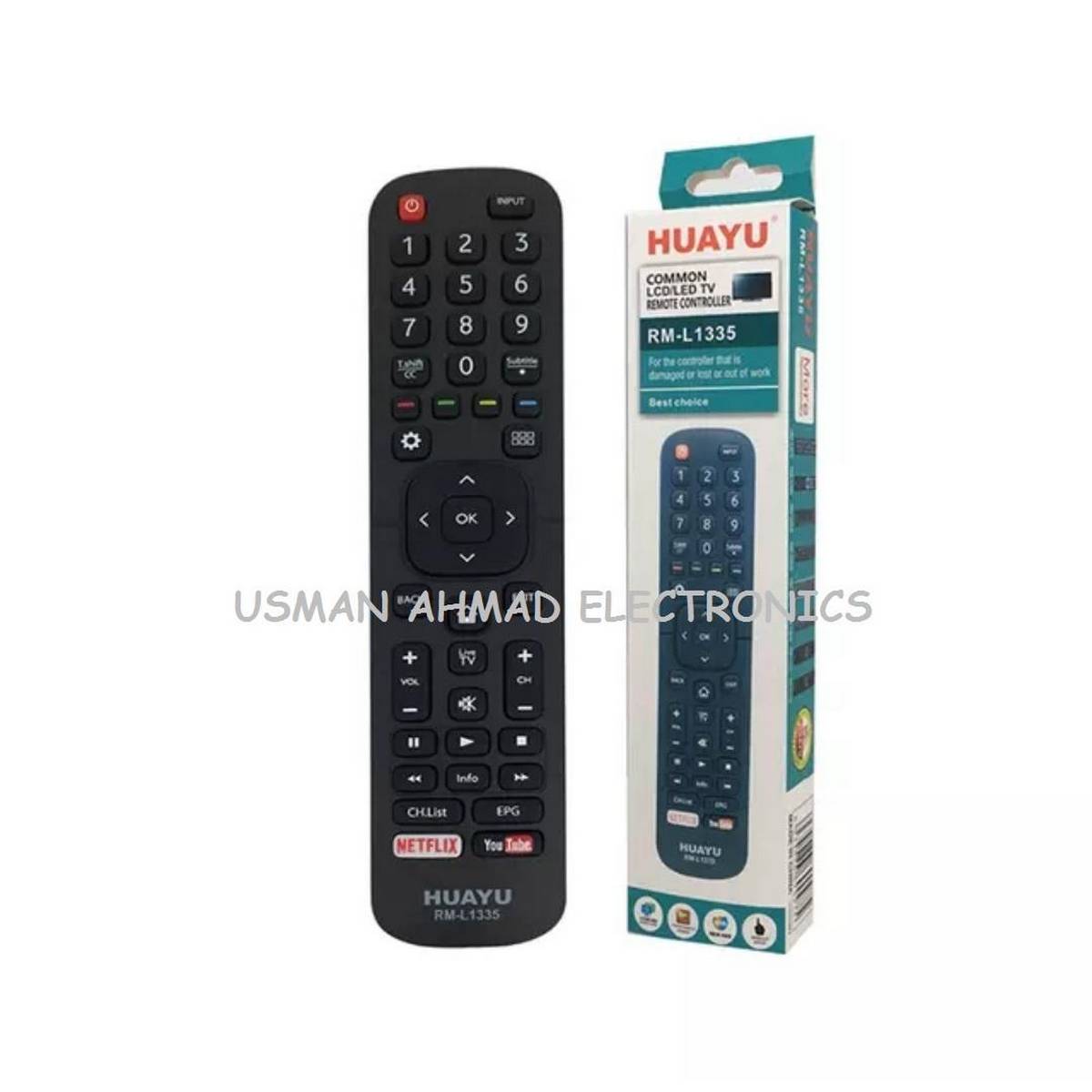 Universal HISENSE Remote for Smart LED TV with NETFLEX & YouTub Button ...