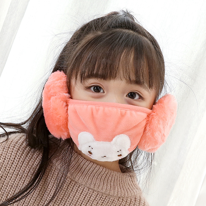 Autumn and Winter New Children's Ear Protection Two-in-One Mask Plush ...