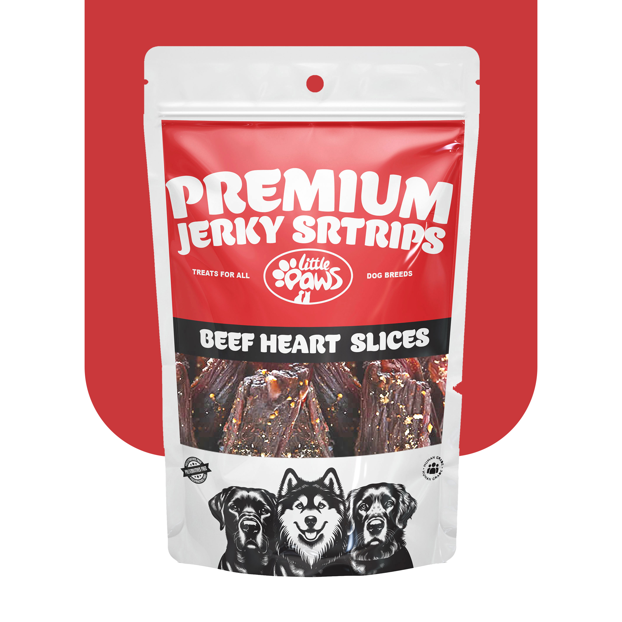 Premium Jerky Strips - Beef Heart Slices - For All Stage Dogs - Best ...