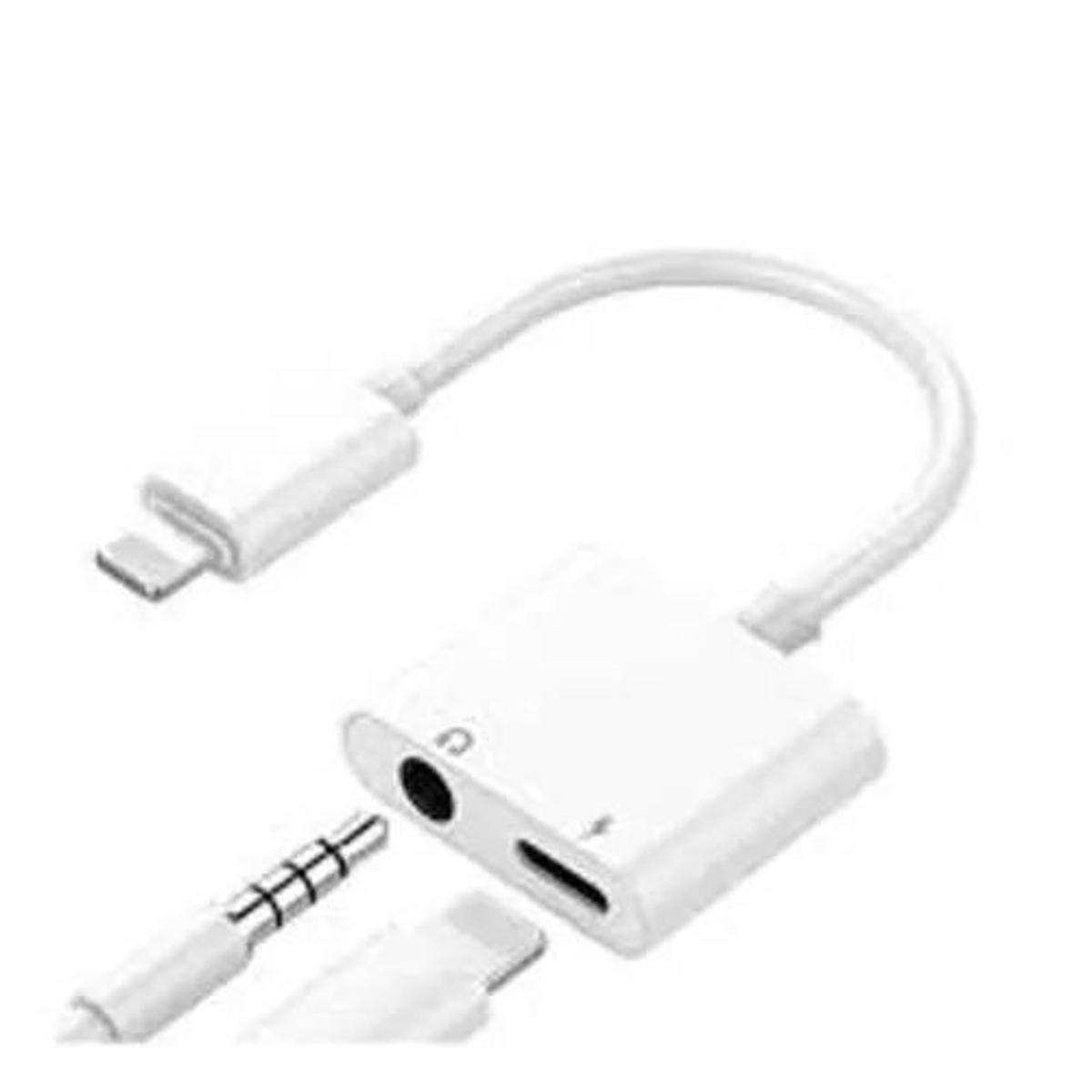 Lightning Adapter & Splitter 2 in 1 Aux Headphone Jack Audio & Charge Cable | Daraz.pk