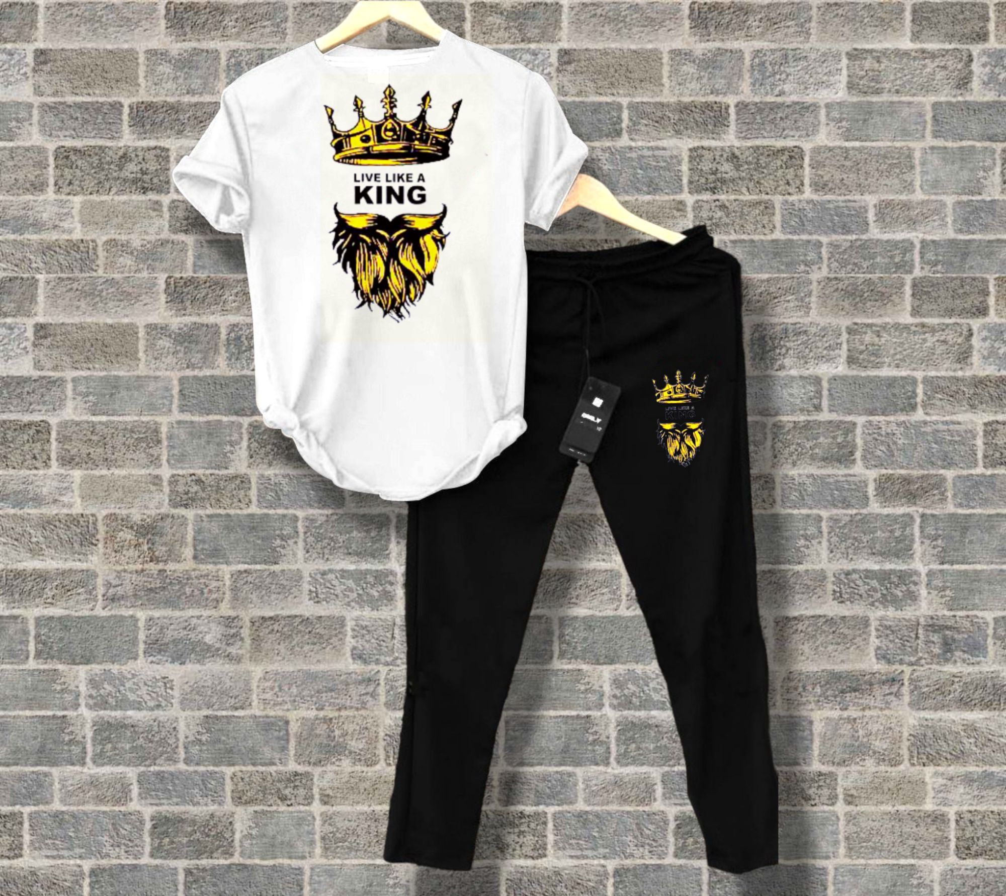 TRACKSUIT - Yellow & Black Summer Printed Tracksuit For Mens & Boys ...