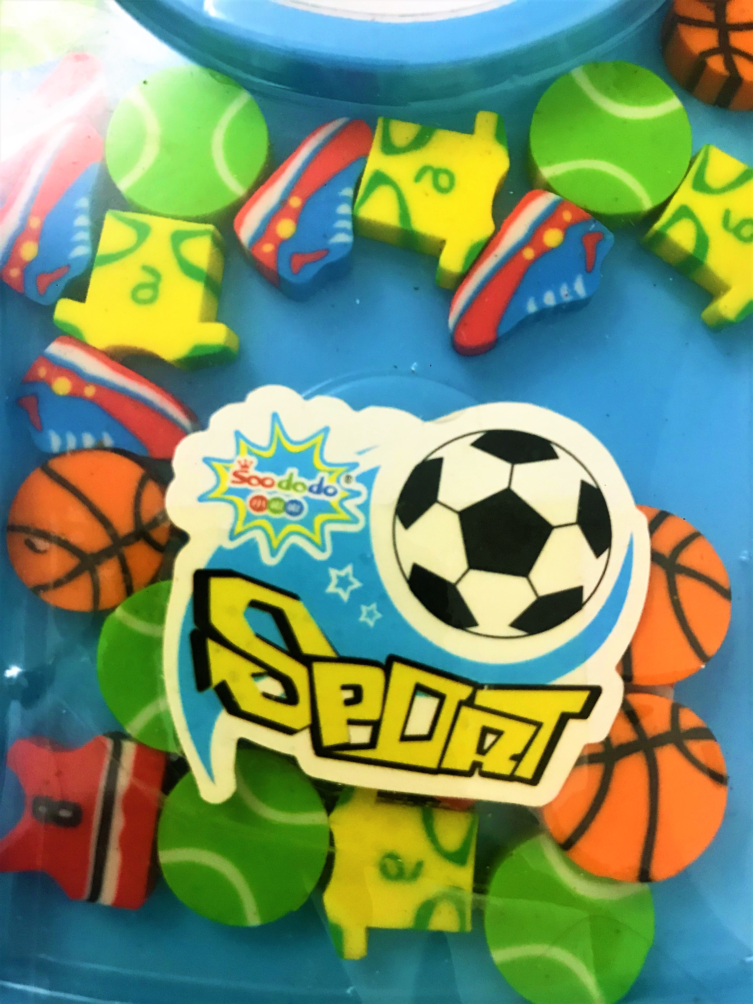 Soododo Pack of Cute Little Sports Erasers Classroom Reward Desk Pet ...