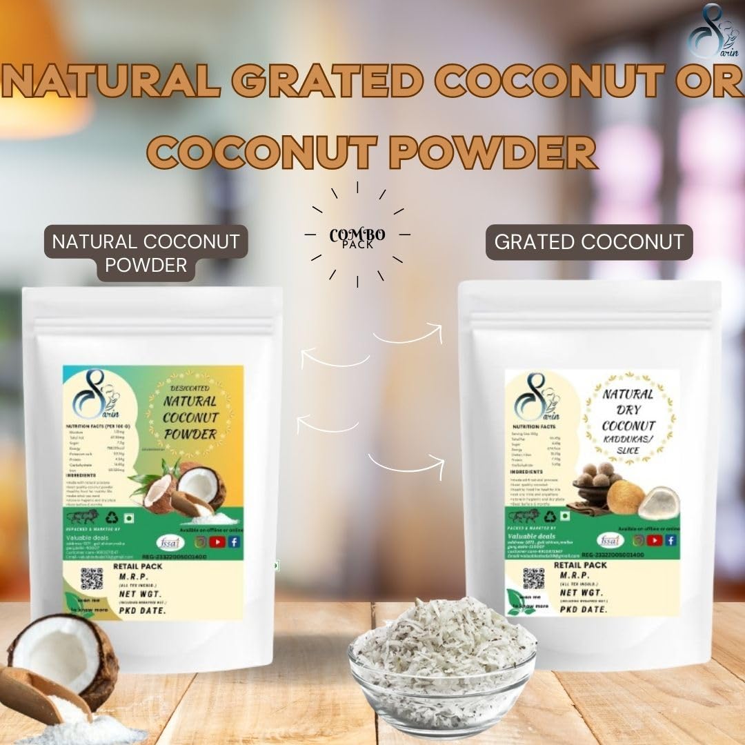 Coconut(500g) or Coconut Powder (500g) Combo Pack| 500 1 kg | Daraz.pk