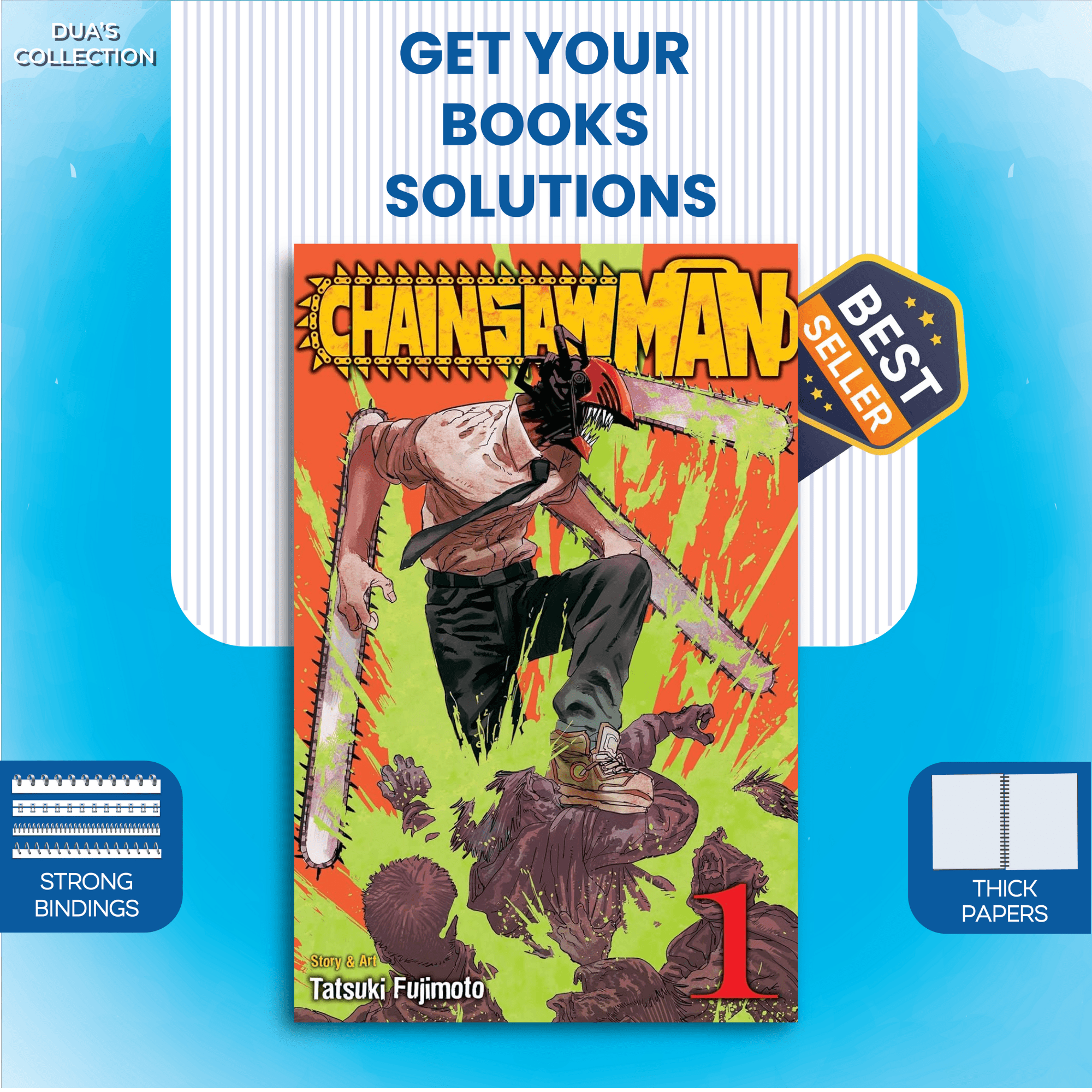 Chainsaw Man Volume. 1 by Tatsuki Fujimoto (Author)|Dua's Collection's | Daraz.pk