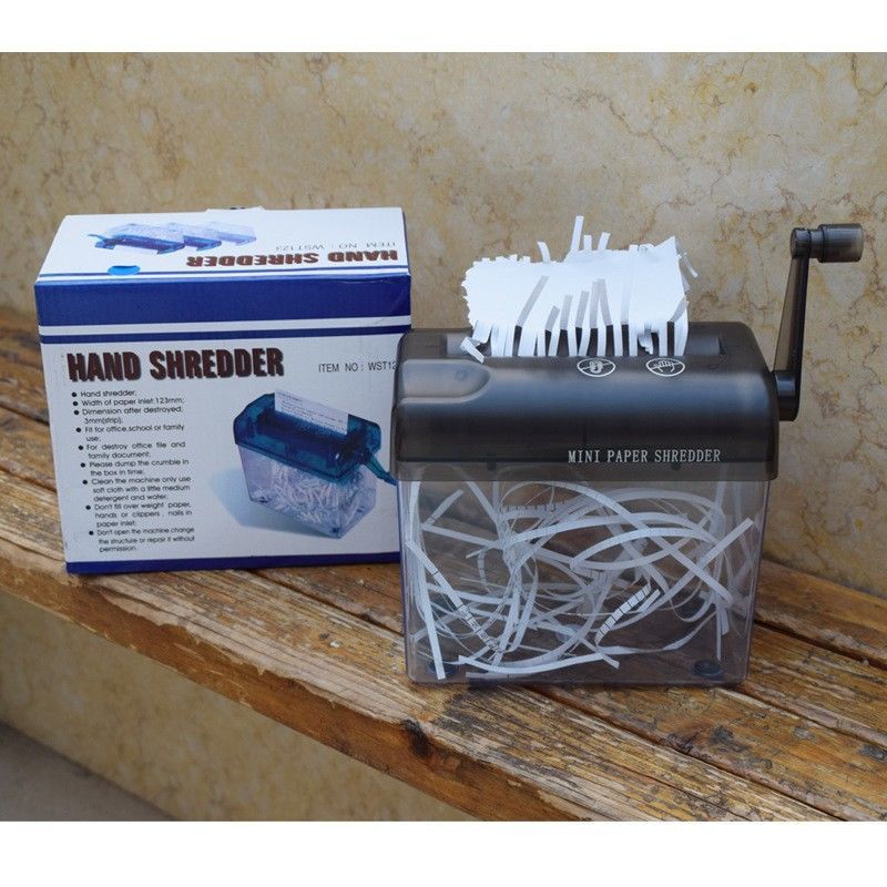 Office Desktop Portable Mini Hand Shredder Small Home Silent Shredder ...