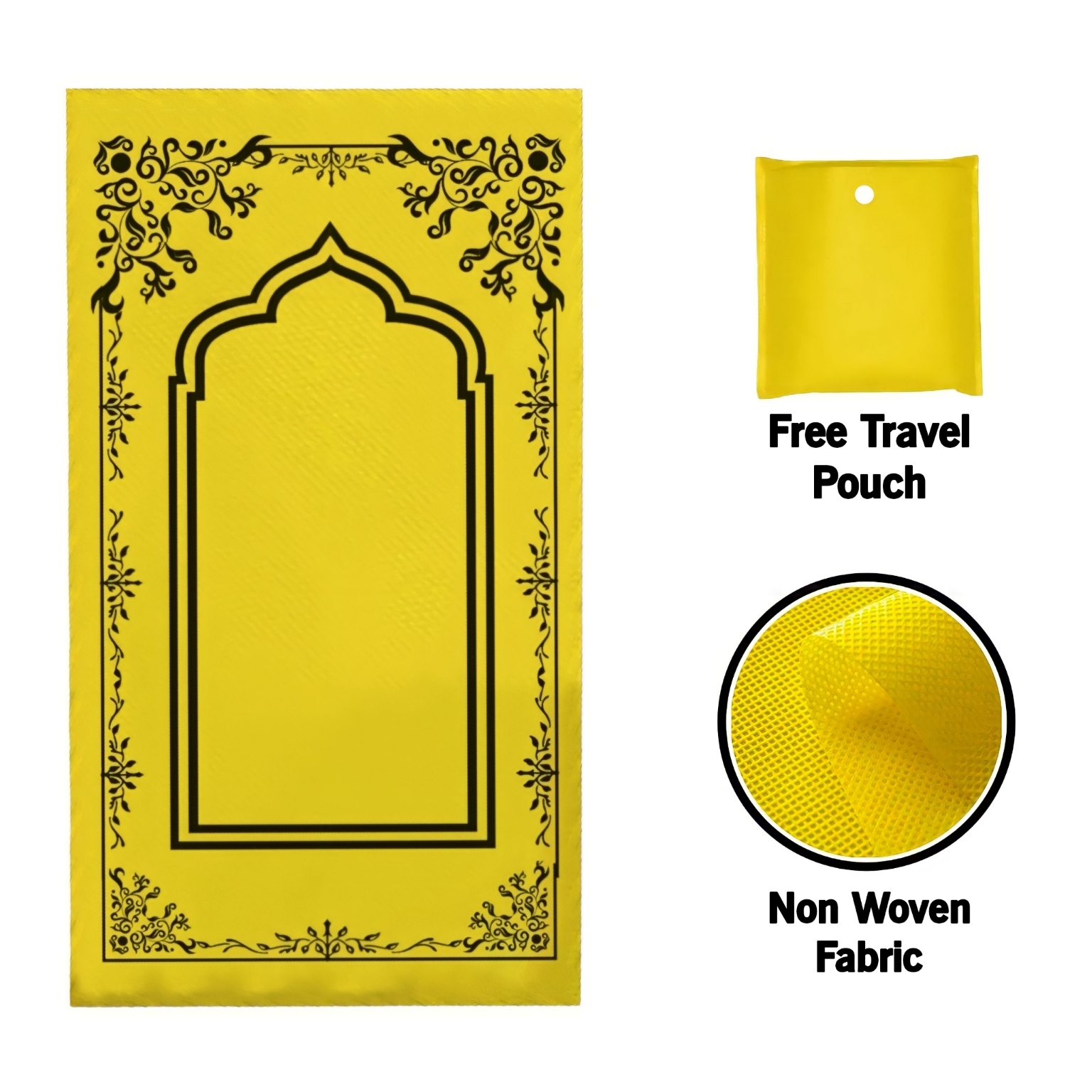 Travel Prayer Mat with Pouch,Pocket Prayer Mat,Safri Jai Namaz,Safri ...