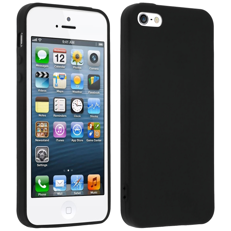 Iphone 5G OR 5s OR 5SE Black Soft Silicon Back Cover | Daraz.pk