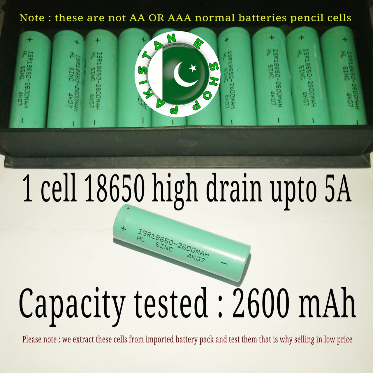 18650 2600mAh lithium ion cell 18650 battery cell recycled ICR 18650 ...