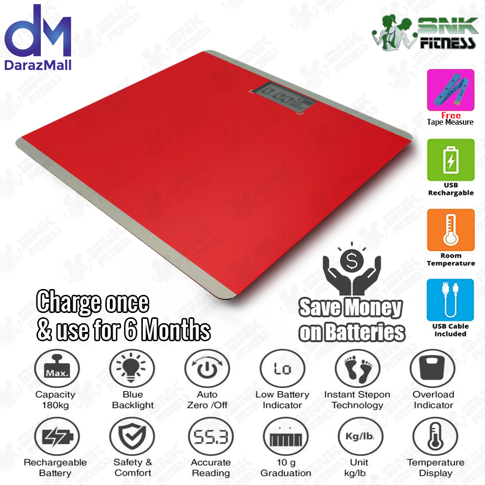 Rechargeable Digital Weight Machine Persnol Scale Body Weight Scale ...