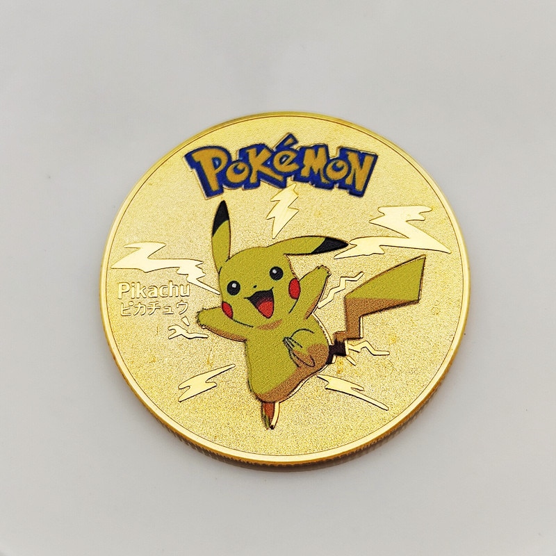 Golden Pokemon Coins Metal Pikachu Coins Charizard Mewtwo Pikachu Metal ...