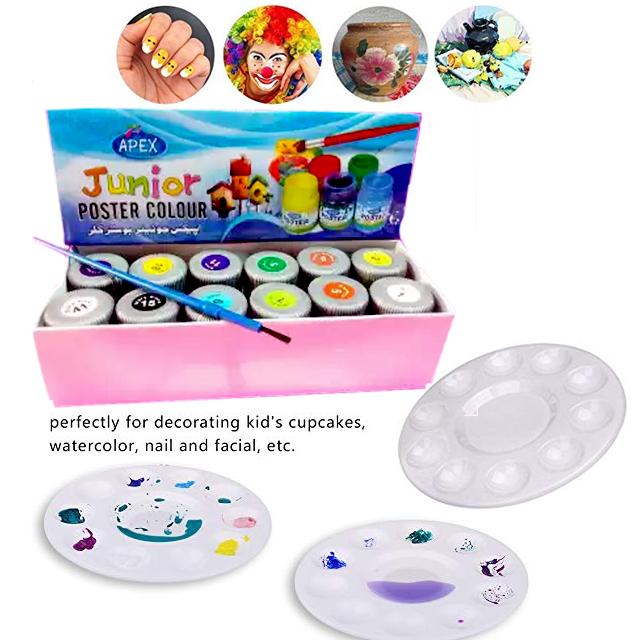 APEX Poster Colours Colors - 12 different shades bottles with Palette ...