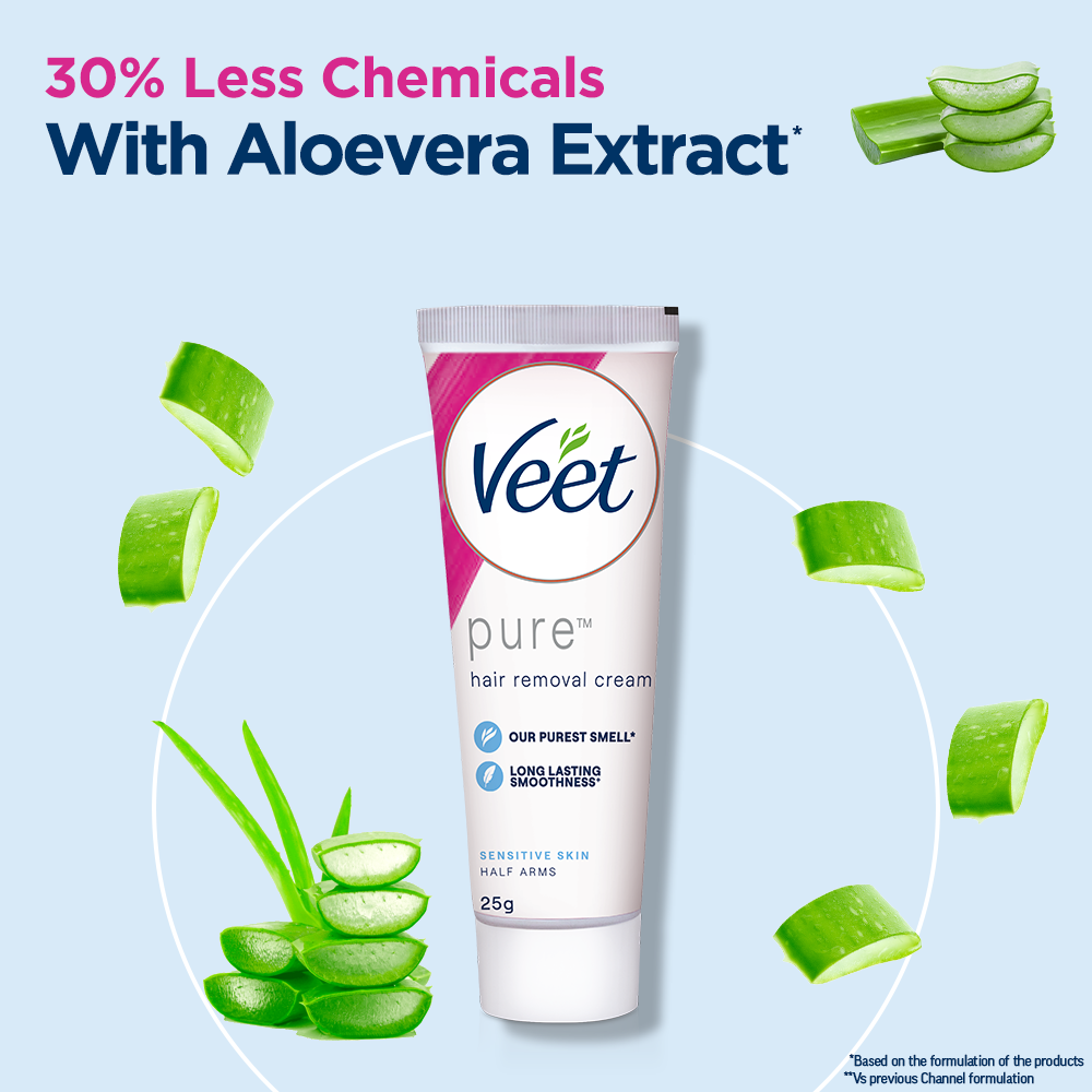 Veet Pure Hair Removal Cream Sensitive 50g - Full Arms | Daraz.pk